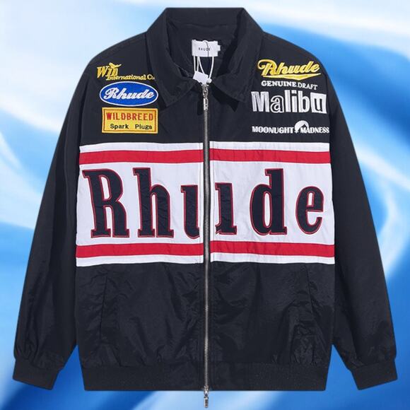 Rhude | Jackets & Coats | Mens Black Rhude Jacket | Poshmark